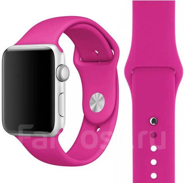 Силиконовые ремешок на застежке для Apple Watch 42, 44, 45 мм, новый, в ...