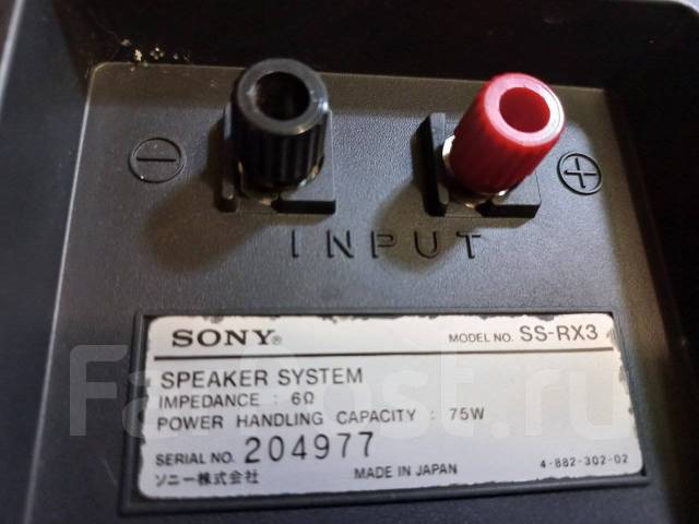 Фильтра аудиоколонок SONY SS-RX3, б/у, в наличии. Цена: 6 800₽ во ...