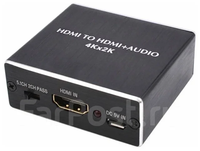 Адаптер HDMI - HDMI 4K - оптика (Toslink/Spdif) - jack 3.5mm (AUX ...