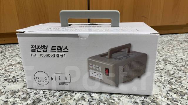 Трансформатор понижающий, 1000ВА, с 220v на 120v -100v Ю. Корея 07035 ...
