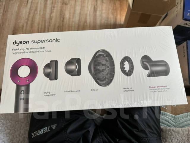 Фен Dyson supersonic hd 08. Никель и Фуксия, новый, в наличии. Цена: 44 ...