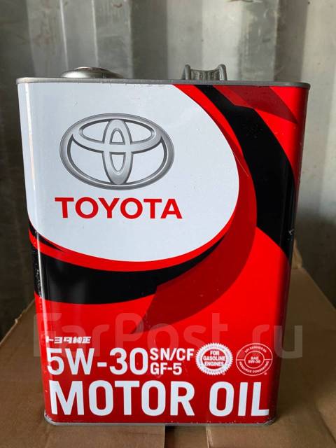 Масло моторное 5W30 Toyota SN 08880-107105 4 л, синтетическое, 4,00 л ...