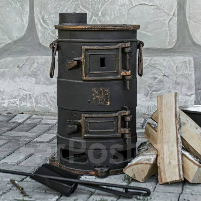 Печь чугунная буржуйка СССР, новый, в наличии. Цена: 15 000₽ в Хабаровске