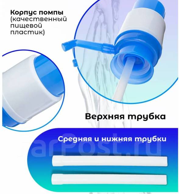Помпа механическая для бутылированной воды, насос водяной для бутылей ...