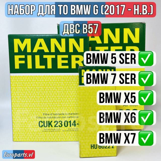 Масляный фильтр 11428583898. Все фильтры. Полный набор ТО BMW 2017 ...