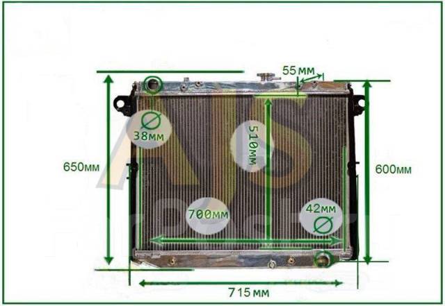 Радиатор алюминиевый Toyota Land Cruiser 100 2UZ 40мм AT AJS купить во ...