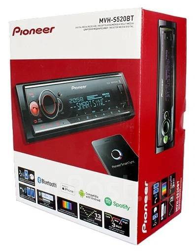 NEW ! Автомагнитола Pioneer MVH-S520BT/ 1DIN процессорная, новый, в ...