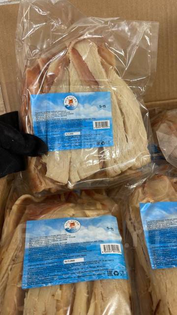 Мясо кальмара солено сушеное, в наличии. Цена: 780₽ во Владивостоке