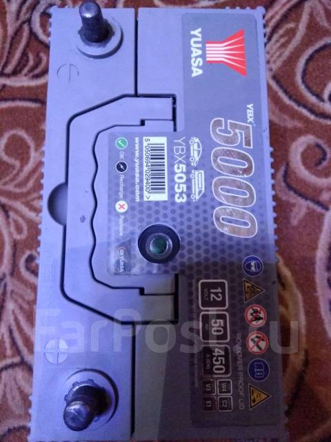 Аккумулятор GS Yuasa, 50Ah, 450A, кальциевый, обратная (левое), 50 А.ч ...