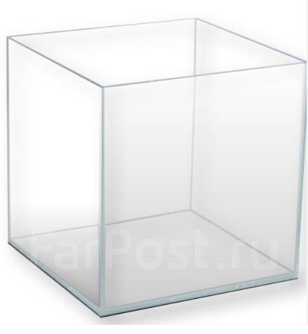 Стеклянный аквариум куб 40х40х40см на 65 литров, в наличии. Цена: 4 500 ...
