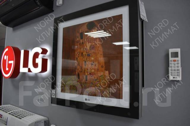 Сплит-система LG A09FT картина инвертор Wi-Fi (25м2), LG, инверторный ...