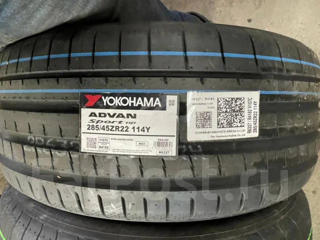 Yokohama Advan Sport V107, 285/45R22 325/40R22, 22", 4 шт, 285 мм, 45 % ...