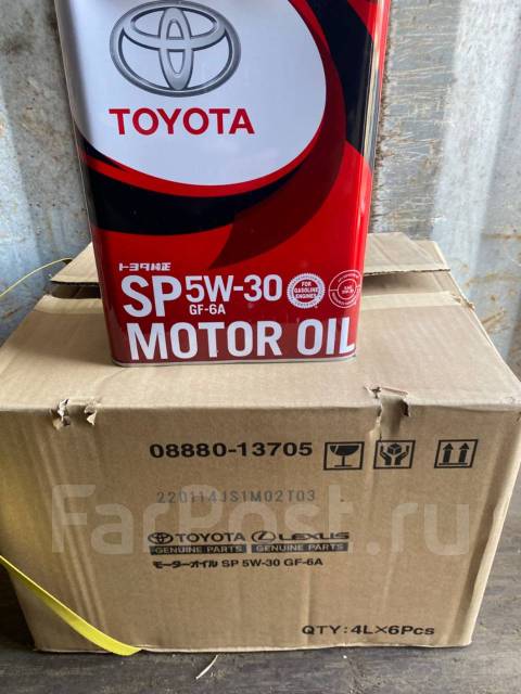 Масло моторное Toyota 5W30 SP/GF-6 / 4 л, 4,00 л. SP, бензин, для ...
