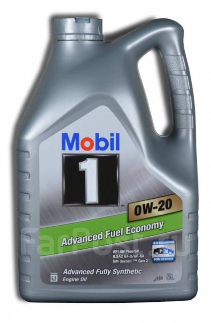 Моторное масло Mobil 1 0W-20 5L, 100 % синтетика, синтетическое, 5,00 л ...
