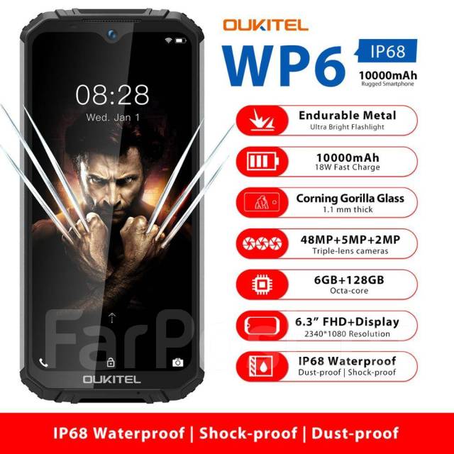 Мощный Бронебойный IP68 Oukitel WP6 128GB/6GB, 48Мп, 10000мАч Гарантия - Смартфоны и сотовые ...