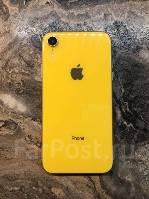IPhone XR, 64 гб, 6.10", моноблок, желтый, б/у, в наличии. Цена: 18 000 ...