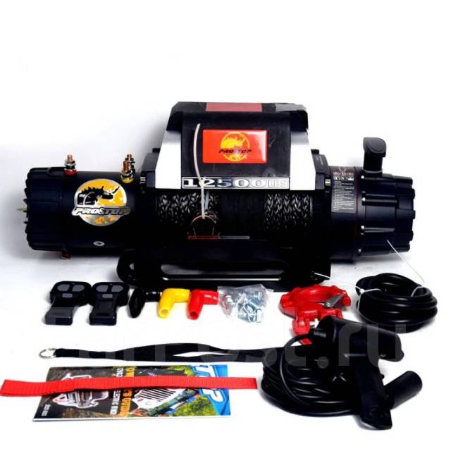 Лебедка электрическая PRO&TOP 12500 lbs/6000 kg 12v Кевлар, новый, в ...