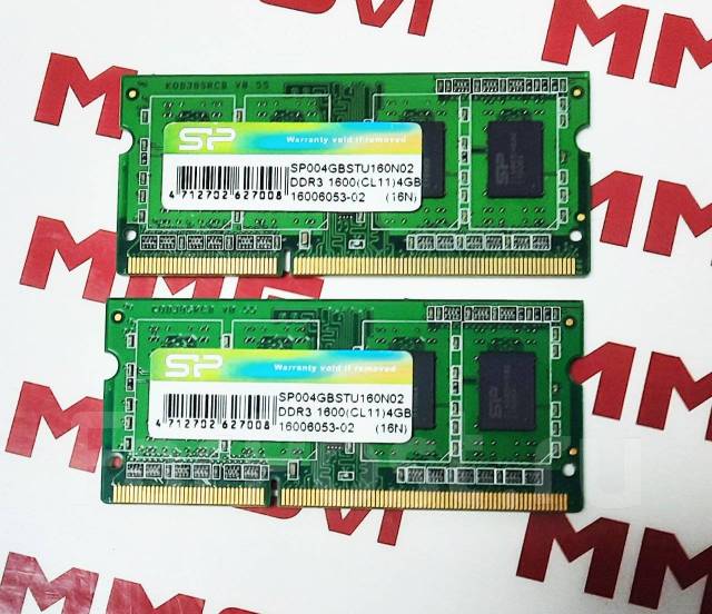 Оп. память Silicon Power (SO-DIMM DDR3, 4Gb, 1600MHz) SP004Gbstu160N02, 4 гб, б/у, в наличии ...
