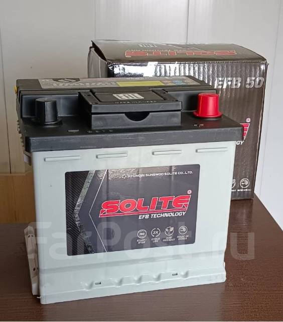 Аккумулятор Solite EFB 50 50А/ч 480А 355LN1 Pruis ZVW50 ZVW55, обратная ...