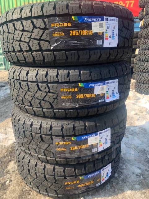 Farroad FRD86, 265/70R16, 16", 1 шт, в наличии, 265 мм, 70 %, радиальный, Грязь AT, без шипов ...