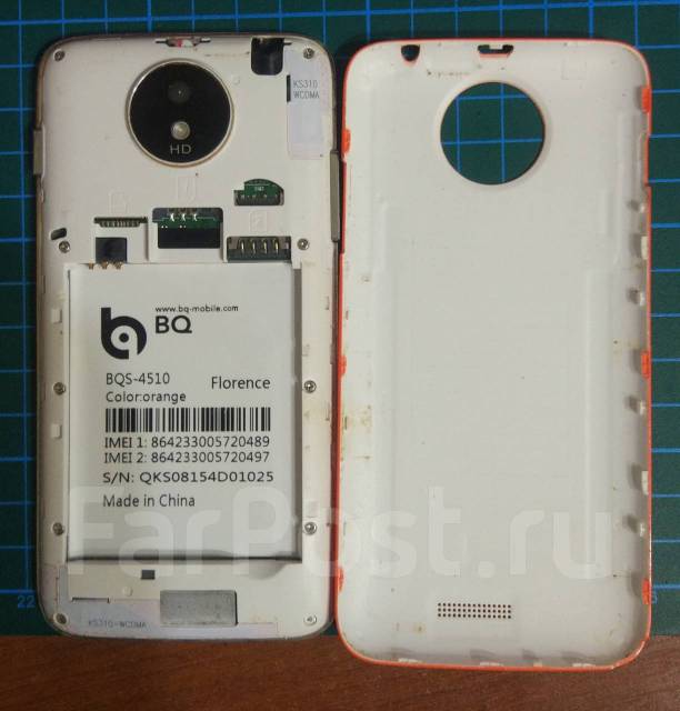 Смартфон BQS-4510, до 8 гб, моноблок, оранжевый, 3G, 4G LTE, Dual-SIM, б/у, в наличии. Цена: 299 ...