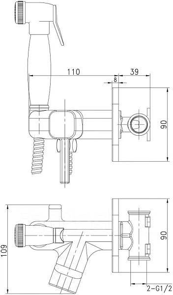 Гигиенический душ Lemark Solo LM7165BL со смесителем - Сантехника и ...