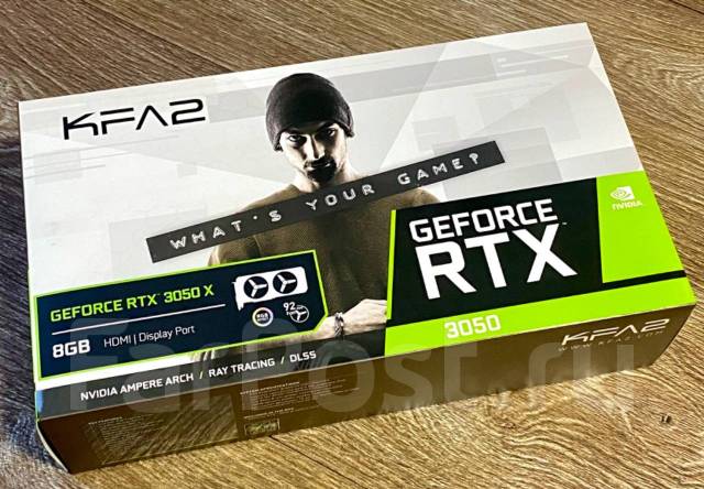 KFA2 GeForce RTX 3050 X Black 8Gb(гарантия DNS), б/у, в наличии. Цена ...