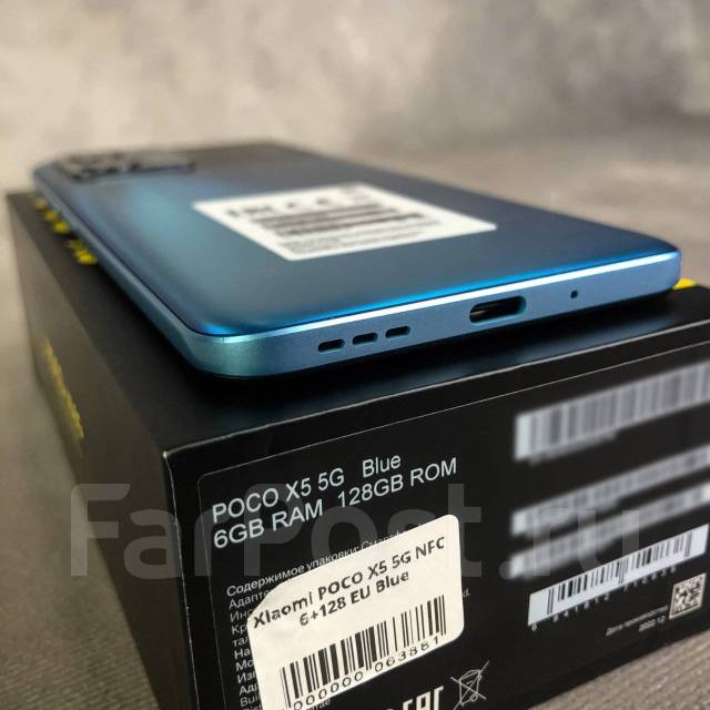 Xiaomi Poco X5 5G 6ГБ+128ГБ Синий! Ростест! NFC! +BTнаушники ...