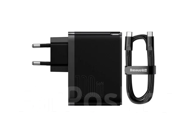 СЗУ 100W Baseus GaN5 Pro Fast Charger C+U + Кабель Type-C 1m iTime ...