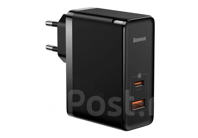 СЗУ 100W Baseus GaN5 Pro Fast Charger C+U + Кабель Type-C 1m iTime ...