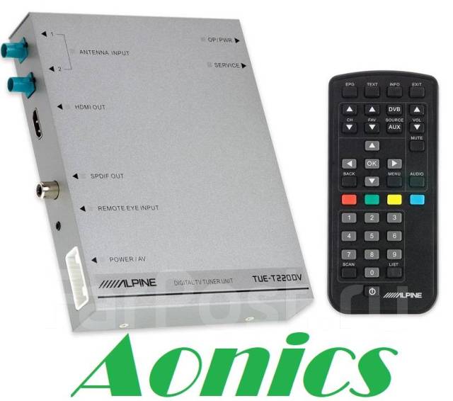 ТВ-тюнер Alpine TUE-T220DV DVB-T2, включая HEVC (H.256) оригинал, новый ...