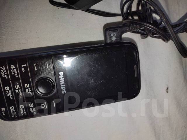 Телефон Philips Xenium E-160, до 8 гб, 2.41", моноблок, черный, 3G, 4G LTE, Кнопочный, б/у, в ...