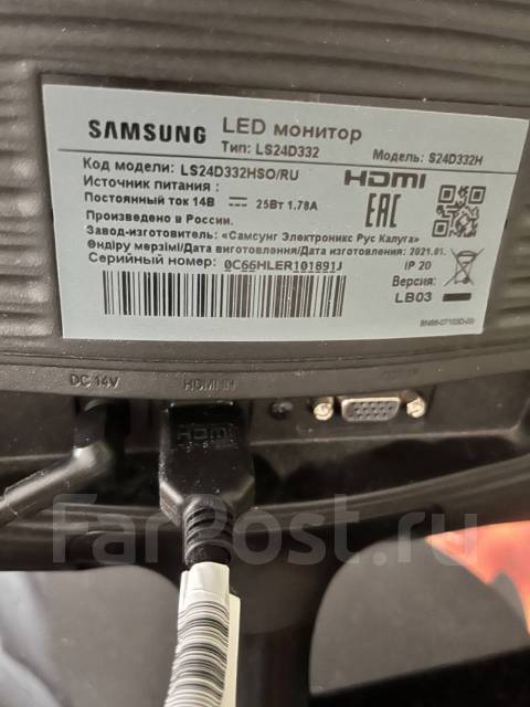 Продам Монитор Samsung S24D332H, ЖК (LCD, LED, QLED), 24", TN ...