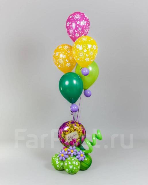 Гелевые воздушные шары! Выписка! День рождения! Композиции без гелия ...