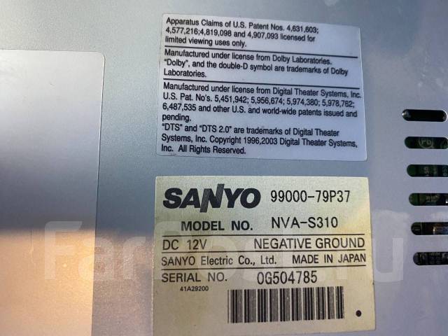 Магнитола Sanyo NVA-S310, 2 DIN — 178x100 мм, б/у, в наличии. Цена: 2 000₽ во Владивостоке