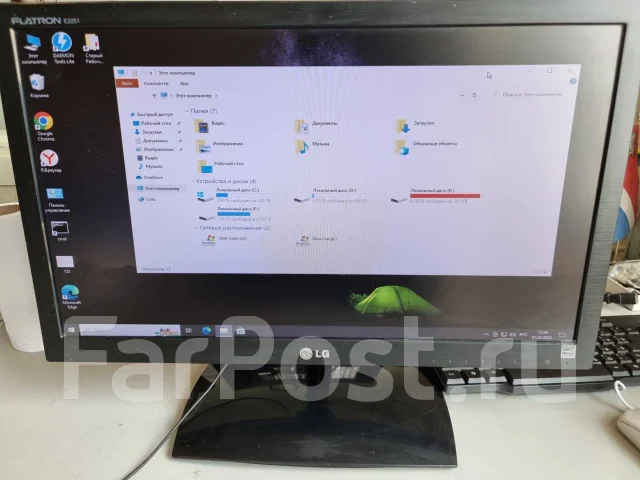 Монитор LG Flatron E2251, LG, ЖК (LCD, LED, QLED), 22", б/у, в наличии ...