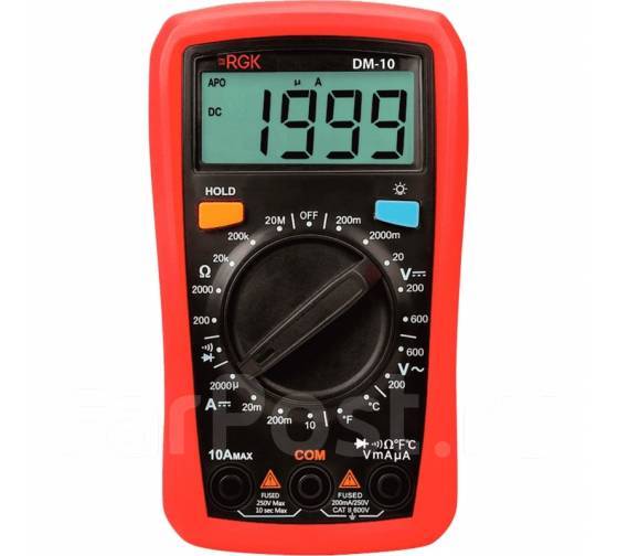 Цифровой мультиметр RGK DM-10, новый, в наличии. Цена: 2 026₽ во Владивостоке