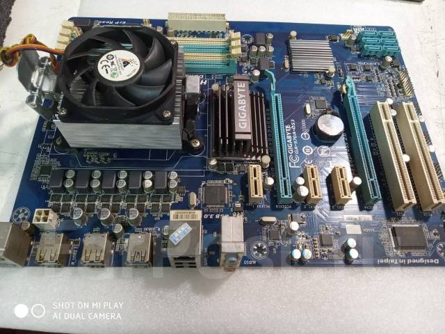 Комплект для сборки пк на соккетe AM3+, цена: 1 800₽, gigabyte, б/у, в ...