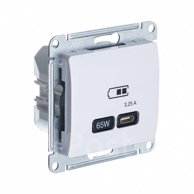 Розетка USB type С, 65W, механизм, Белый Schneider Electric, новый, в ...