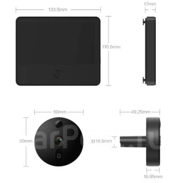 Видеозвонок дверной умный Xiaomi Mi Smart Cat Eye 1S. Гарантия, новый ...