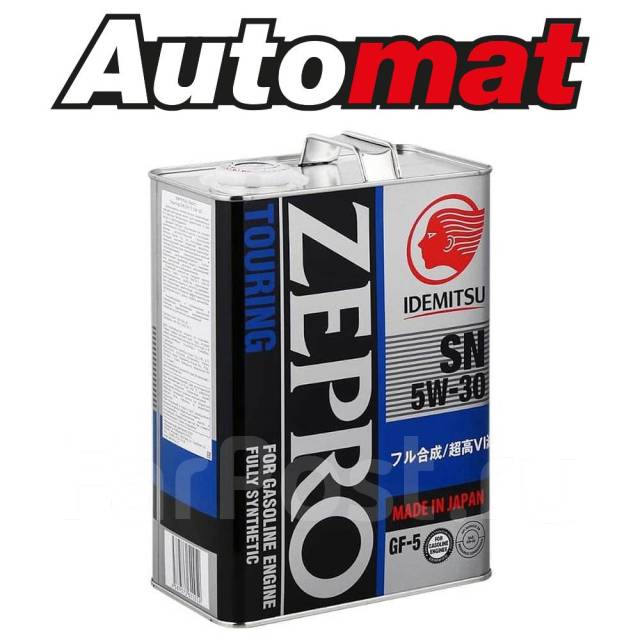 Моторное масло Idemitsu Zepro Touring FS 5W-30 SN Fully Synthetic, 4л ...