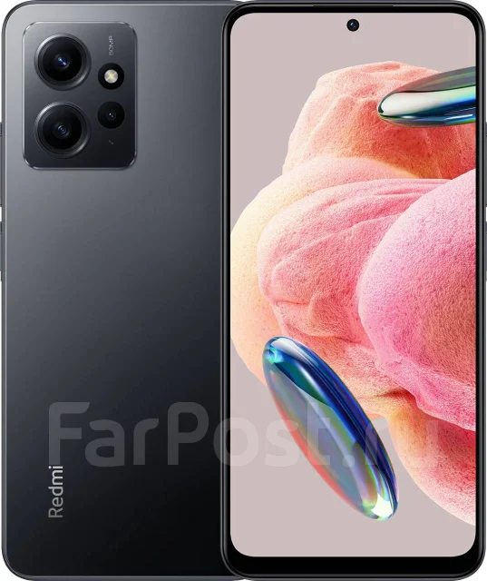 Смартфон Xiaomi Redmi Note 12, 128 гб, 6.67", серый, 3G, 4G LTE, Dual ...