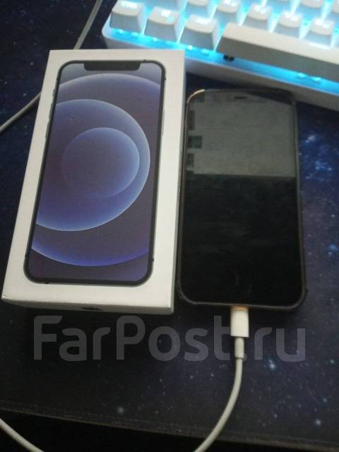 Продам айфон 12 мини, 128 гб, 5.40", моноблок, черный, 5G, NFC, б/у, в ...