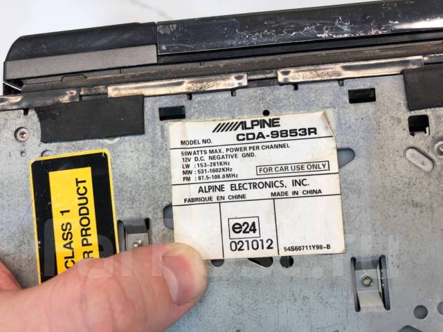 Процессорный Alpine CDA-9853R, 1 DIN — 178x50 мм, б/у, в наличии. Цена ...