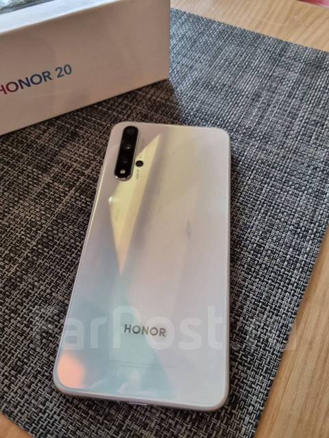 Телефон Honor 20, 128 гб, белый, б/у, в наличии. Цена: 8 000₽ во ...