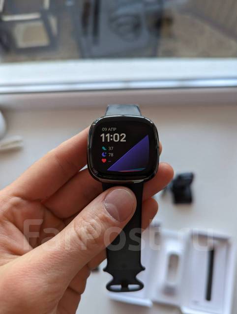 Fitbit Sense, умные часы, GPS, NFC, SIM-карта, IP67, IP68, Android, iOS ...