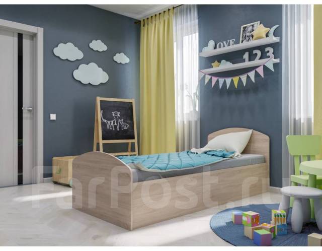 Кровать односпальная ЛДСП 800*2000, новый, под заказ. Цена: 5 500₽ во ...