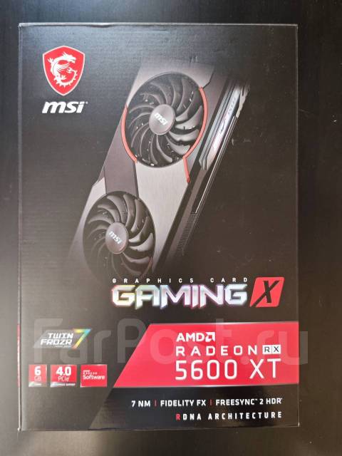 Видеокарта MSI AMD Radeon RX 5600 XT Gaming X [RX 5600 XT Gaming X], б ...