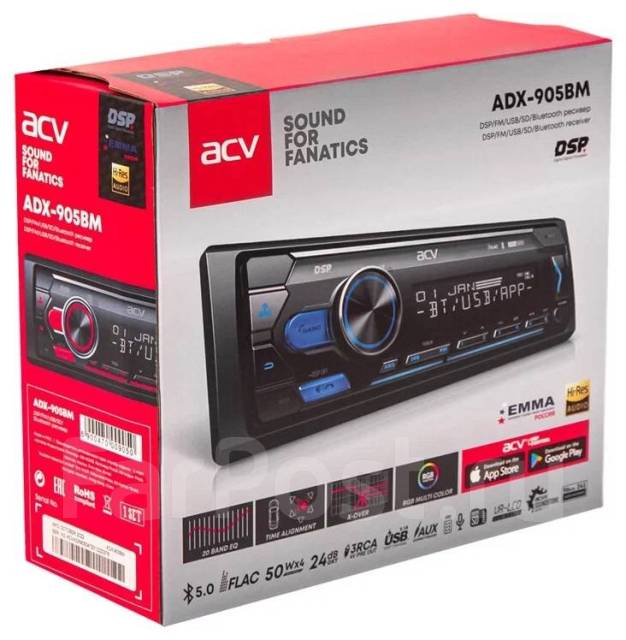Автомагнитола ACV ADX-905BM DSP процессор 1din Блютуз, новый, в наличии ...