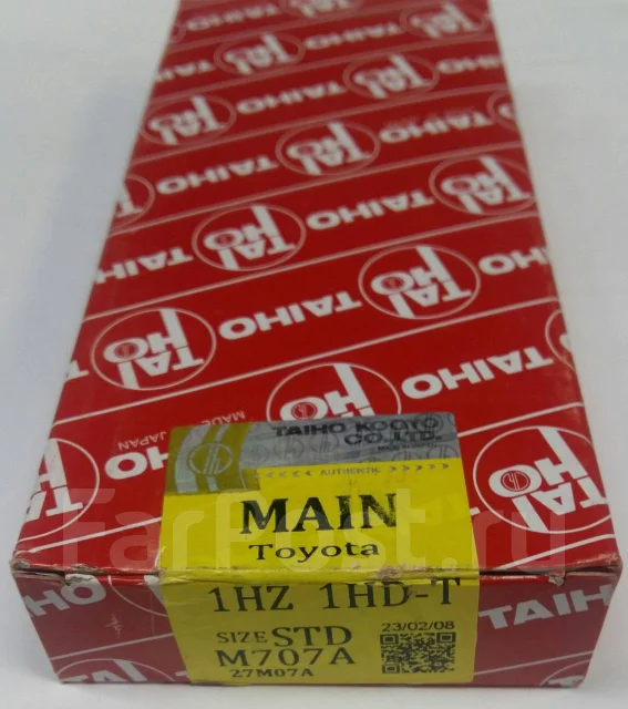 Вкладыш коренной M707A STD Taiho 1HDFT, 1Hdfte, 1HDT, 1HZ, 1PZ, 1HZT ...